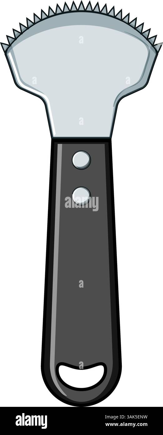 steel coconut scraper tool cartoon vector illustration Stock Vector ...