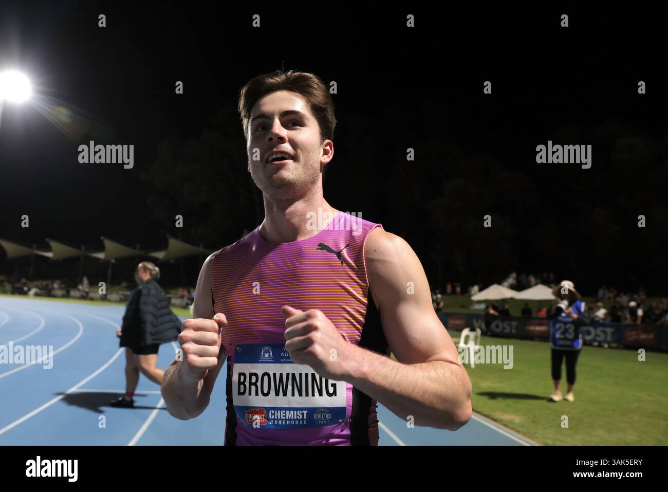 Perth, Australia. 12th Apr, 2025. Rohan Browning of New South Wales ...