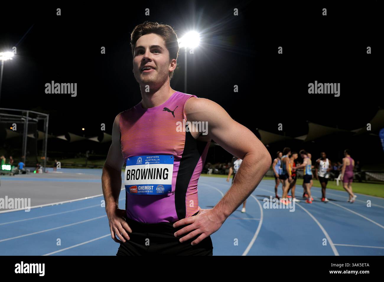 Perth, Australia. 12th Apr, 2025. Rohan Browning of New South Wales ...