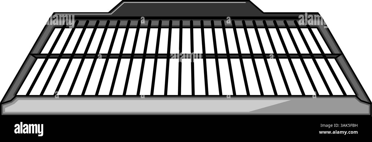 charcoal grill rack cartoon vector illustration Stock Vector Image ...
