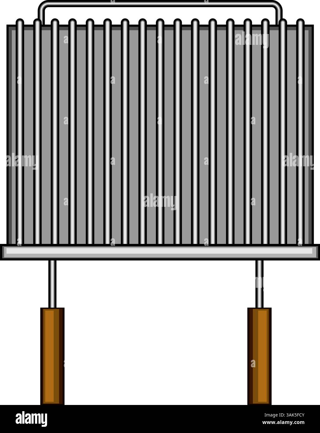 outdoor grill rack cartoon vector illustration Stock Vector Image & Art ...