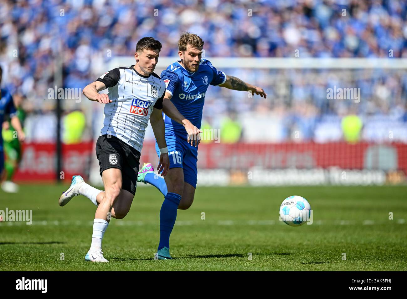 Ulm, Germany. 12th Apr, 2025. Soccer: Bundesliga 2, SSV Ulm 1846 - 1 ...