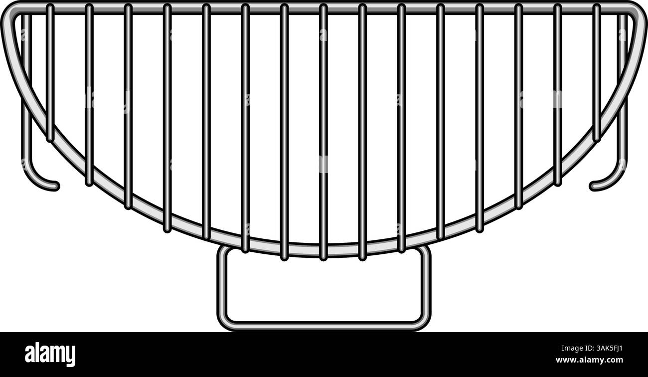 adjustable grill rack cartoon vector illustration Stock Vector Image ...