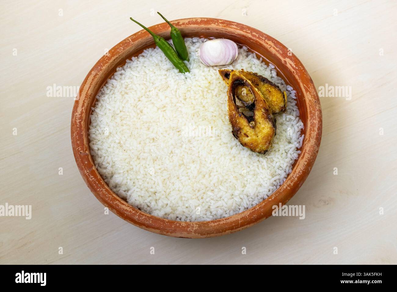 Panta Ilish, the festive dish for Bengali New Year. Fried Hilsha on a ...