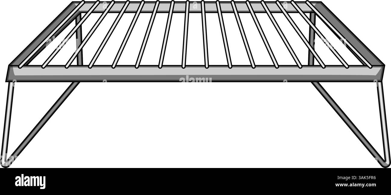 nonstick grill rack cartoon vector illustration Stock Vector Image ...