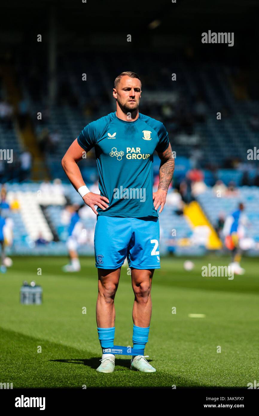 Ryan Porteous of Preston North End in the pregame warmup session during ...