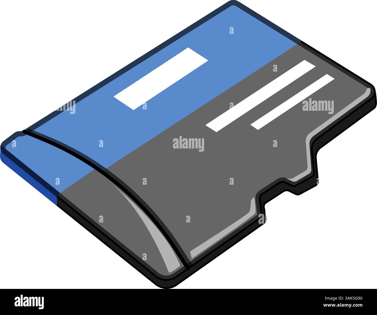 format microsd card cartoon vector illustration Stock Vector Image ...