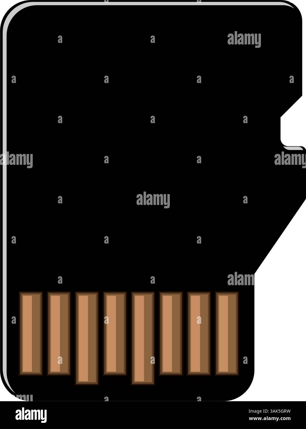 encryption microsd card cartoon vector illustration Stock Vector Image ...