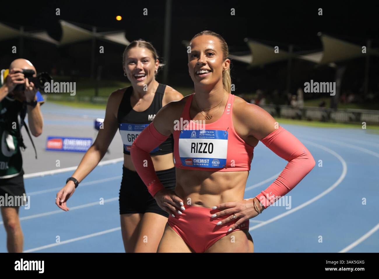 Perth, Australia. 12th Apr, 2025. Bree Rizzo of Queensland is seen ...