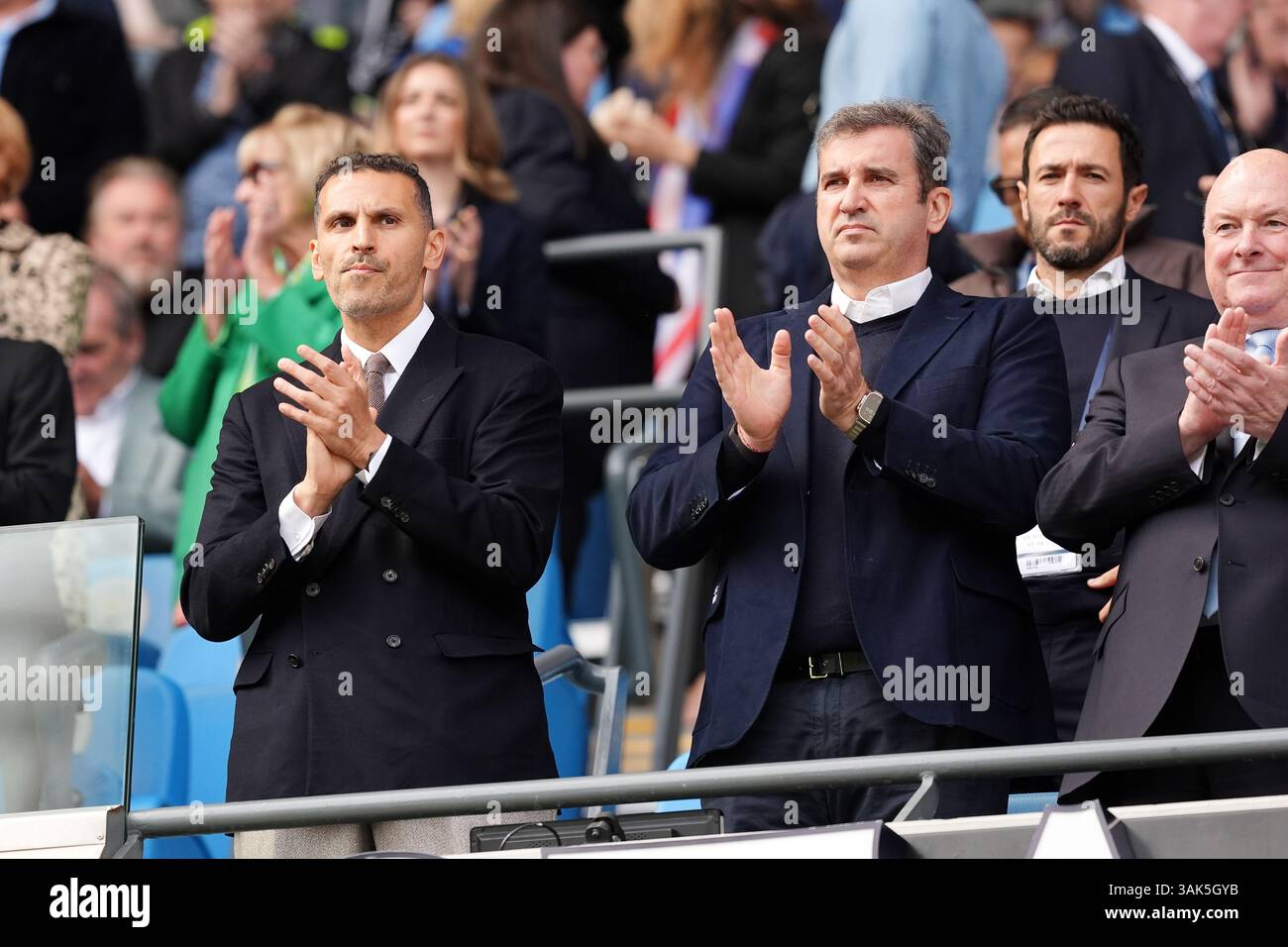 Manchester City chairman Khaldoon Al Mubarak (left) alongside CEO ...