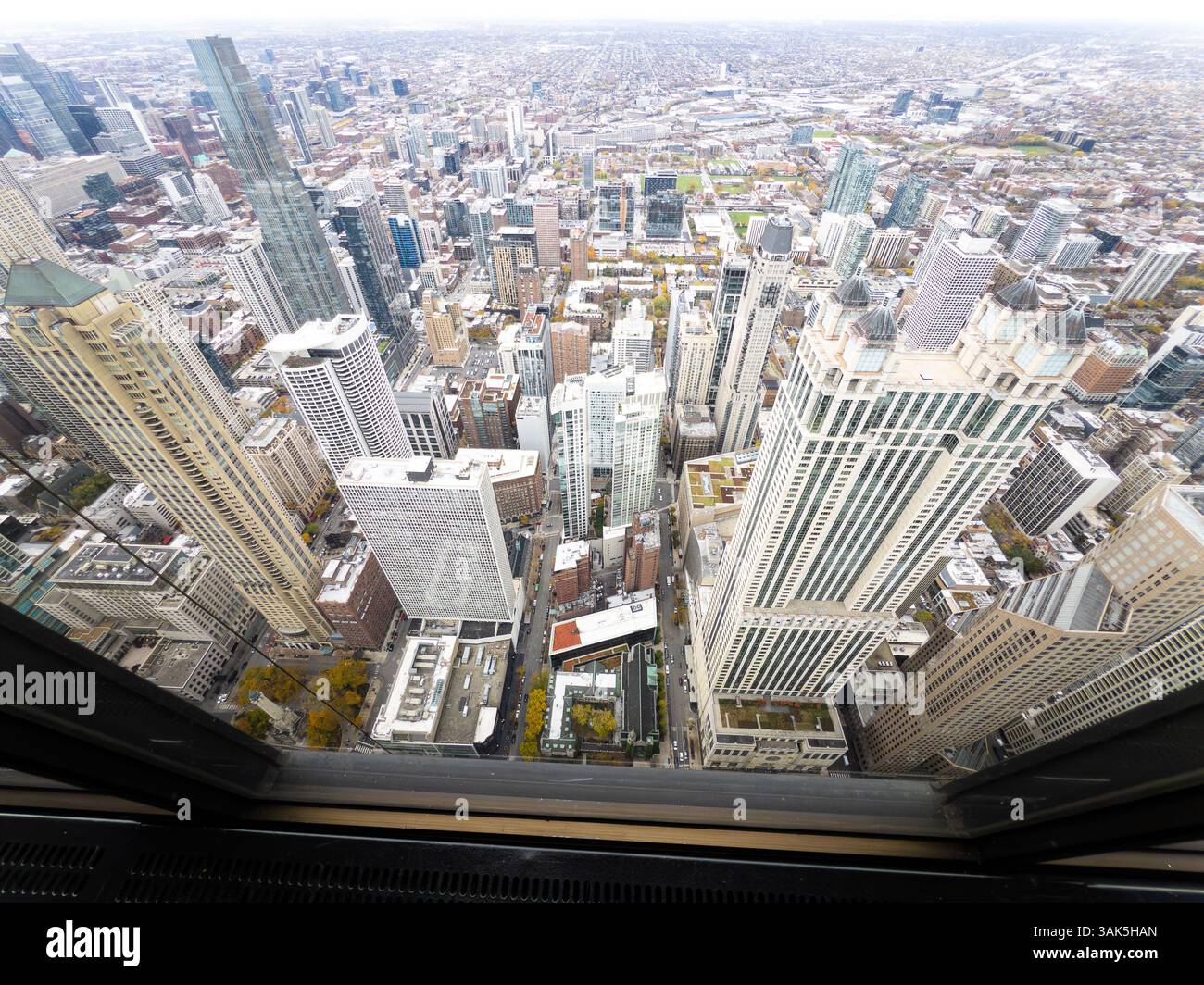 Winter View of Downtown Chicago from 360 Observation Deck Stock Photo ...