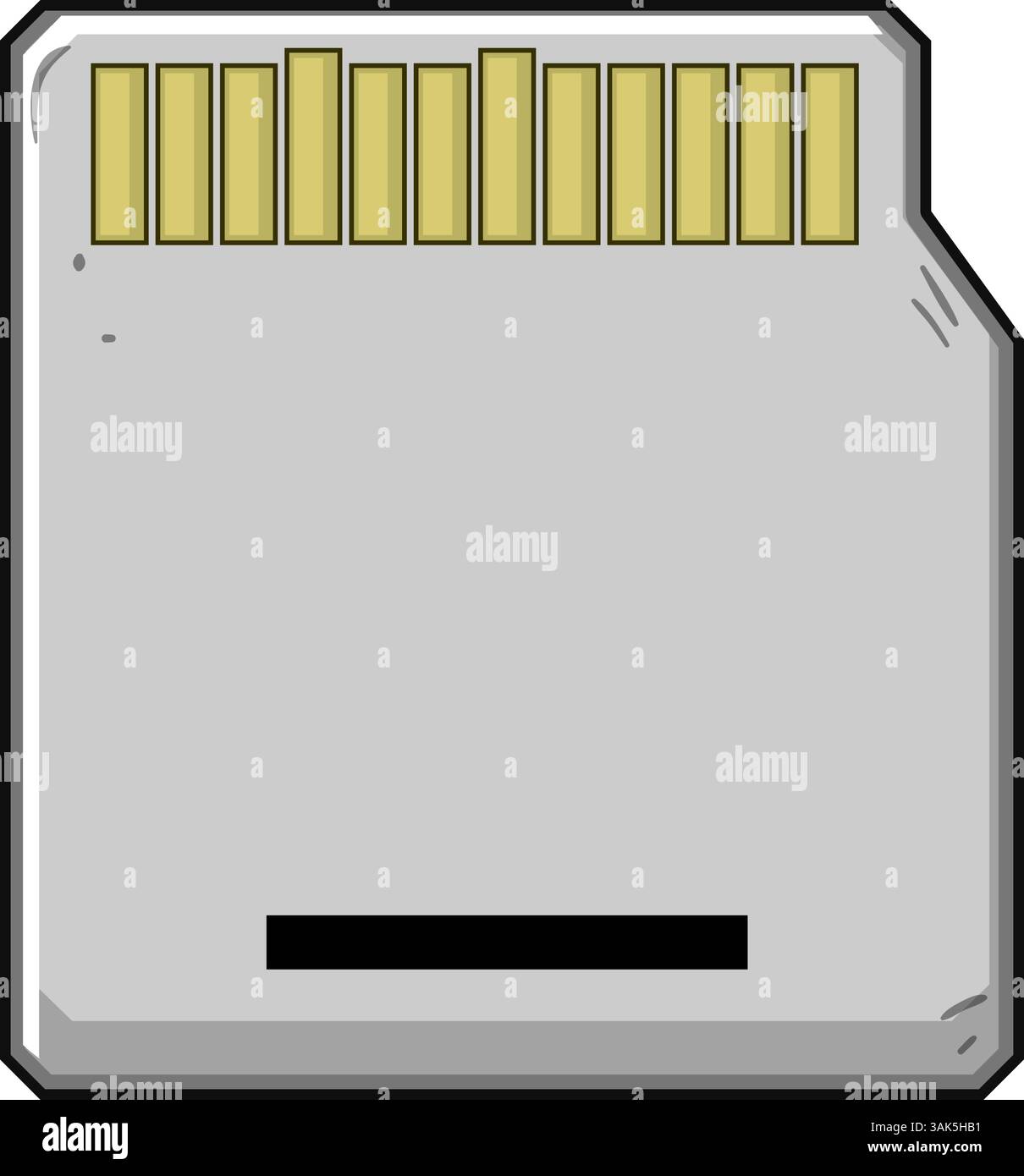 microsd minisd card cartoon vector illustration Stock Vector Image ...