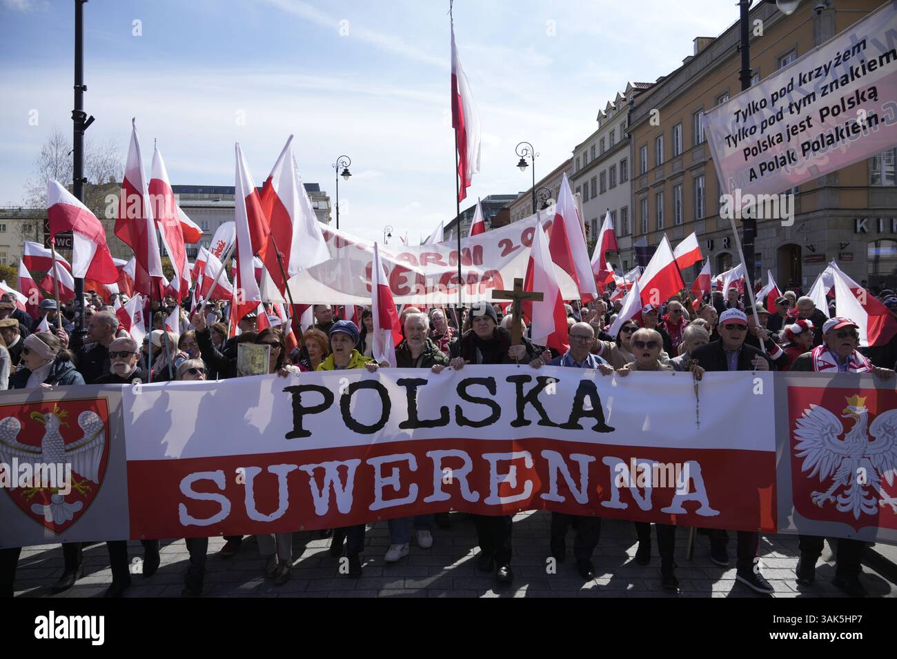 People take part in the march in celebration of the 1000th Anniversary ...