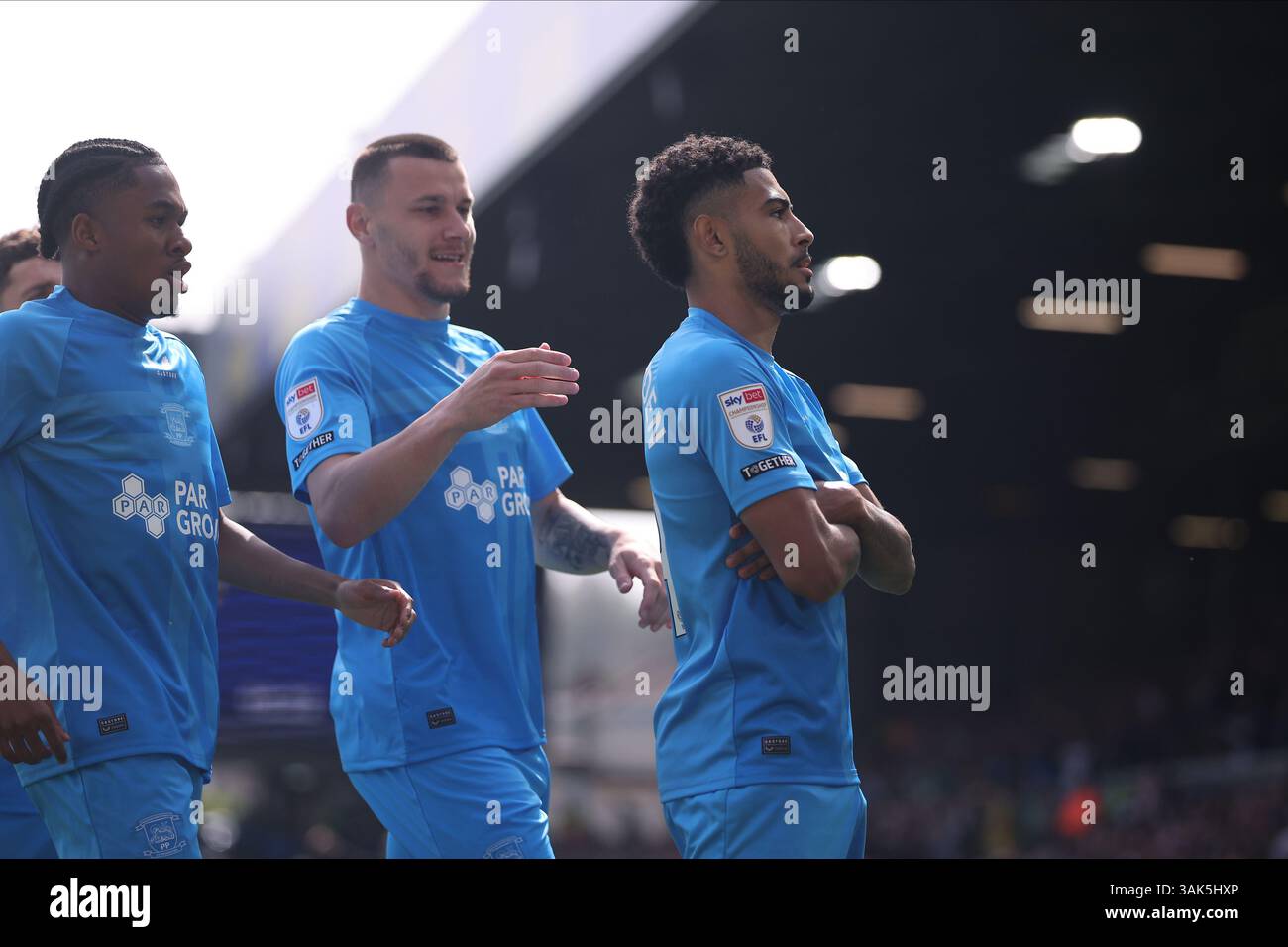 Kaine Kesler Hayden (Preston North End) equalises to make it 1-1 during ...