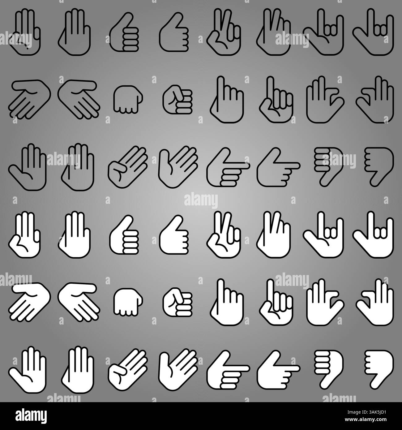 Touch screen hand gesture icons set for web and mobile app design isolated vector illustration ...