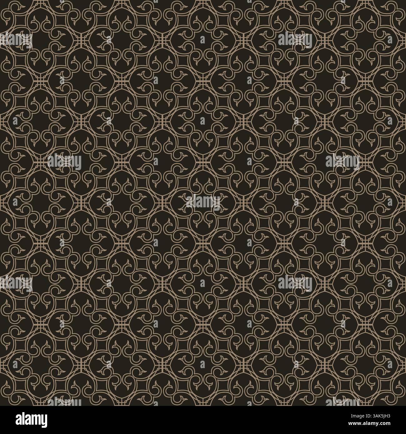 Vintage gold background embossed metal texture vector seamless pattern ...