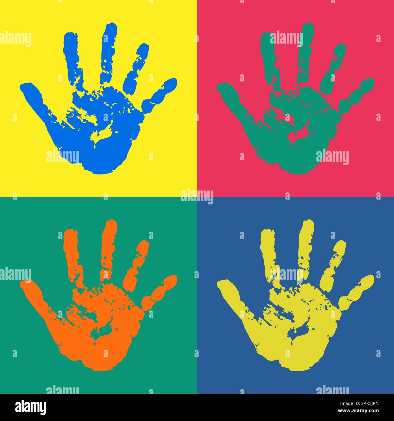 Handprint poster in flat style Stock Vector Image & Art - Alamy