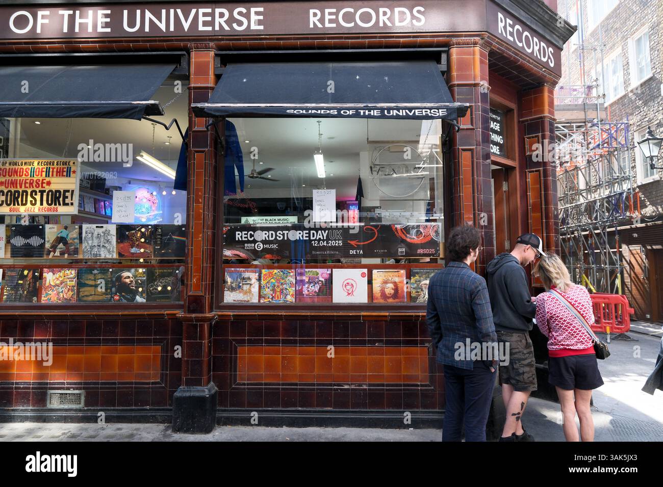 Soho, London, UK. People queue and browse at Record Store Day 2025 in ...