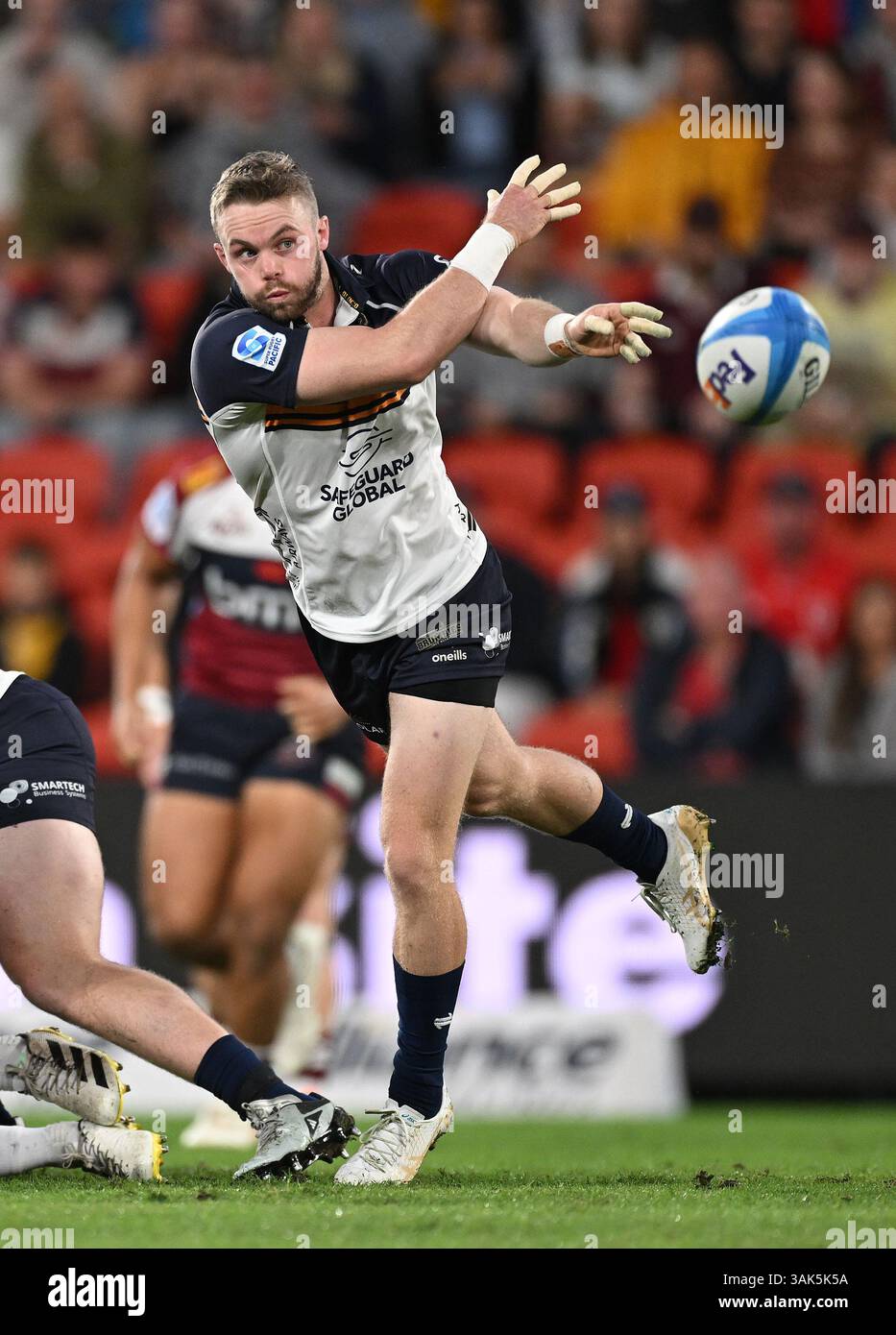Brisbane, Australia. 12th Apr, 2025. Ryan Lonergan of the Brumbies ...