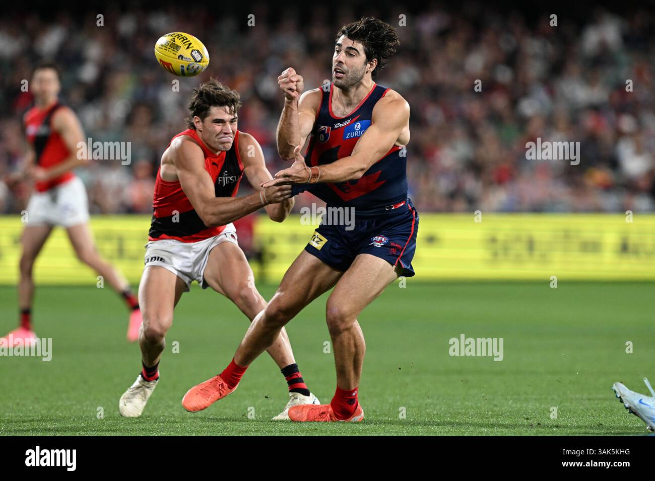 Adelaide, Australia. 12th Apr, 2025. Christian Petracca of Melbourne ...