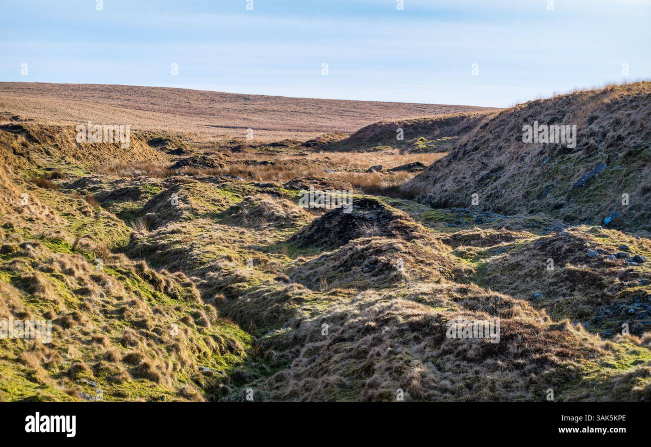 Scars of historic surface mining activity in the valley of Black-a-ven ...