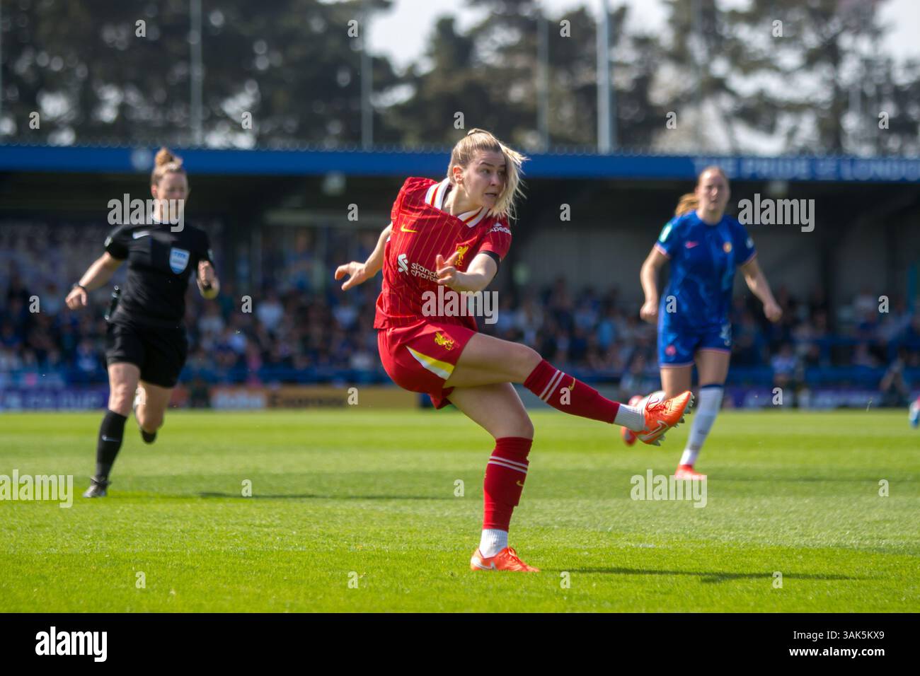 Kingston, England, 12th April 2025 Marie Hobinger (14 Liverpool) in ...