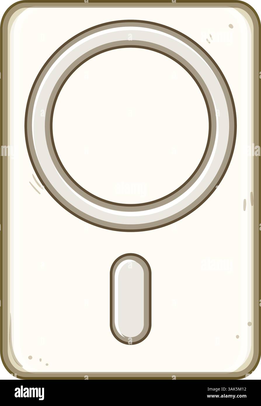 qi power bank wireless cartoon vector illustration Stock Vector Image ...