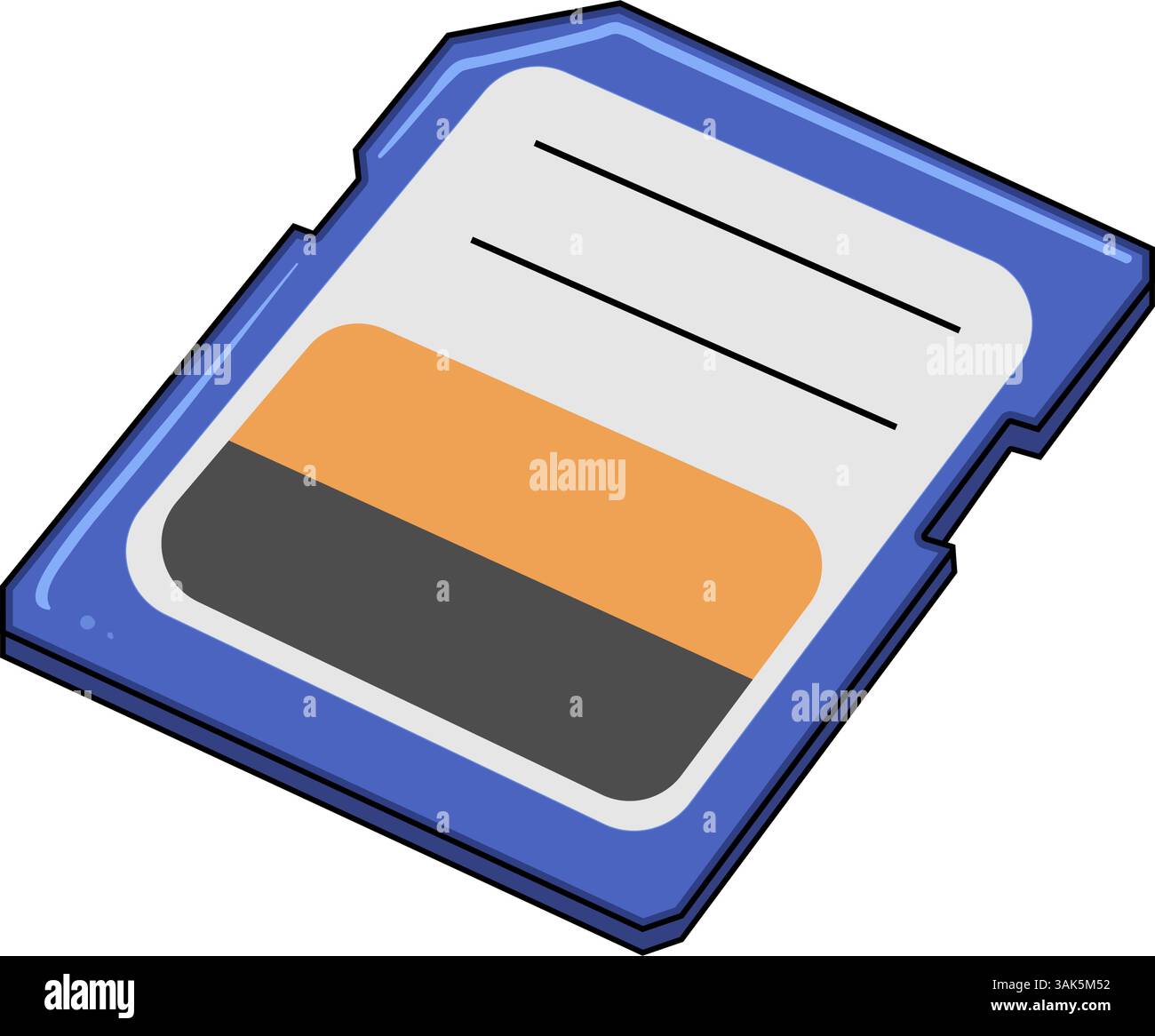 micro sd card cartoon vector illustration Stock Vector Image & Art - Alamy