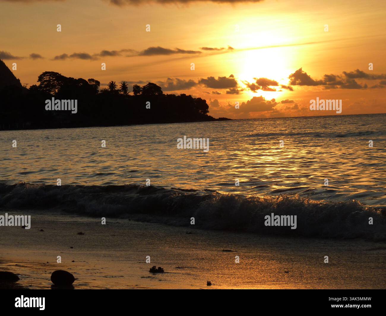 Sunset in the Seychelles Stock Photo - Alamy