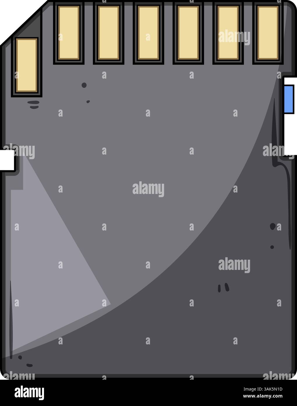 terabyte sd card cartoon vector illustration Stock Vector Image & Art ...