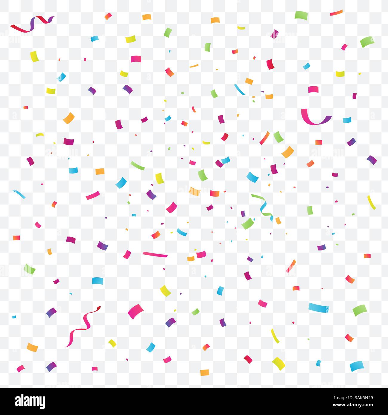 Festive background with colorful falling confetti vector illustration ...