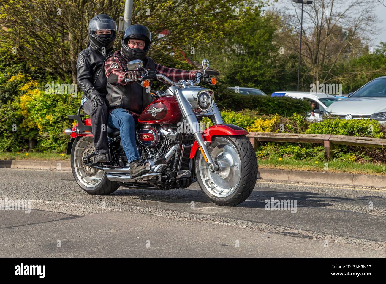 Northampton, UK. 12 April 2025. Northants V Twin charity bike ride for Cynthia Spencer Hospice ...