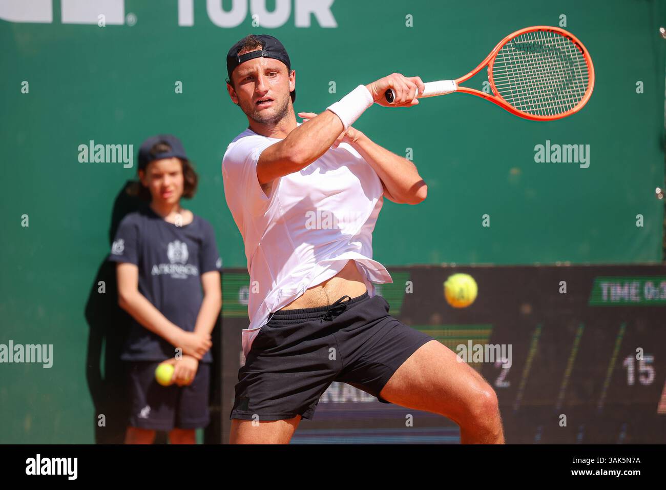 Monza, Italy. 12th Apr, 2025. Federico Arnaboldi during 2025 Monza ATP ...