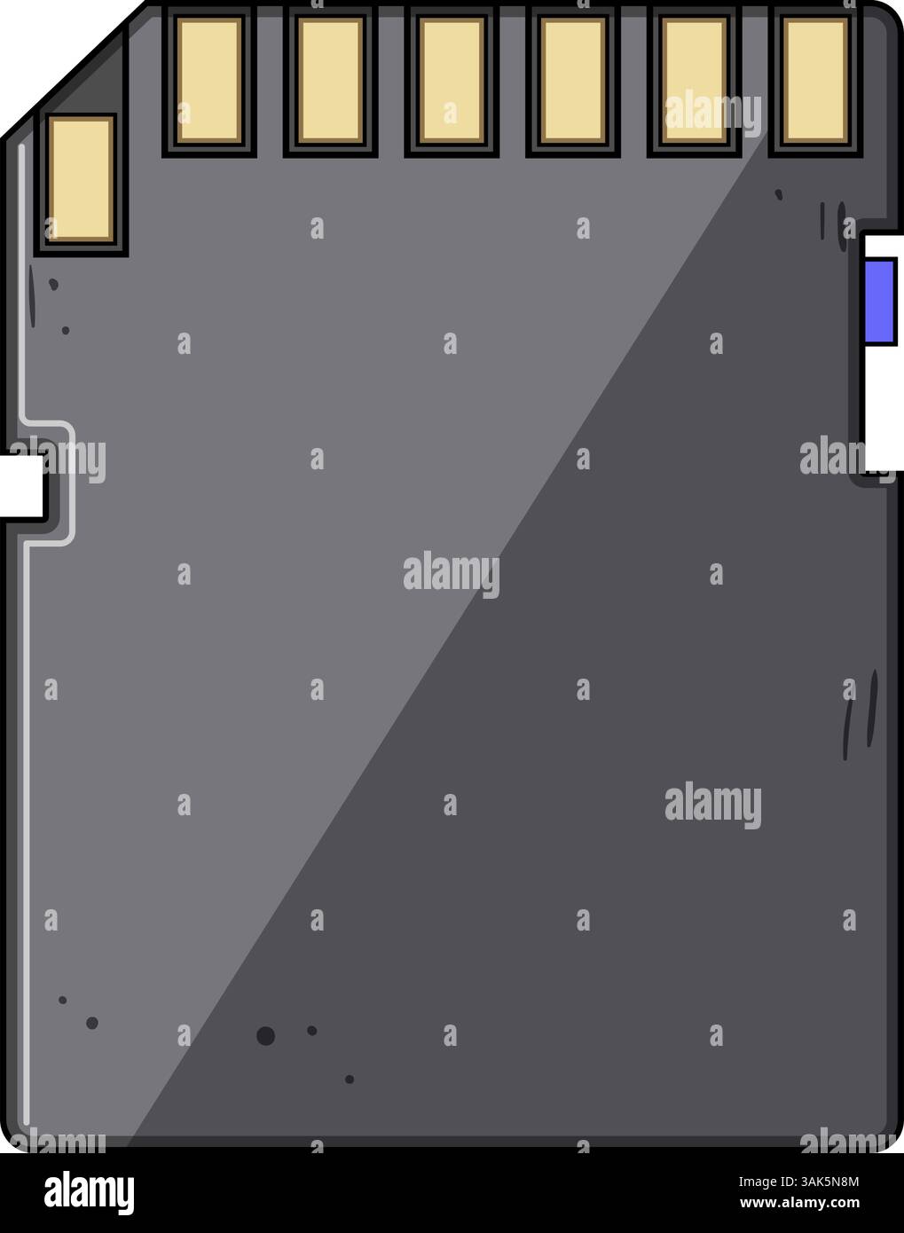 read sd card cartoon vector illustration Stock Vector Image & Art - Alamy