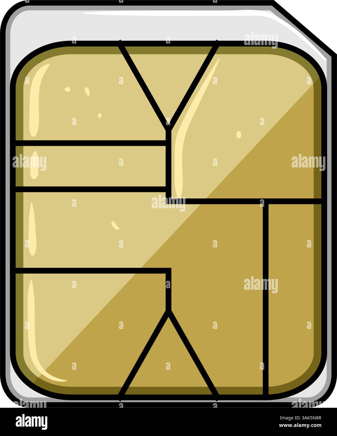 mobile sim card cartoon vector illustration Stock Vector Image & Art ...