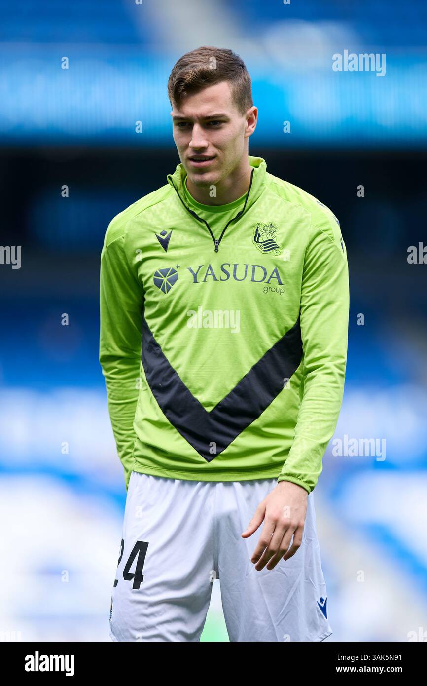 Luka Sucic of Real Sociedad looks on during LaLiga EA Sports match ...