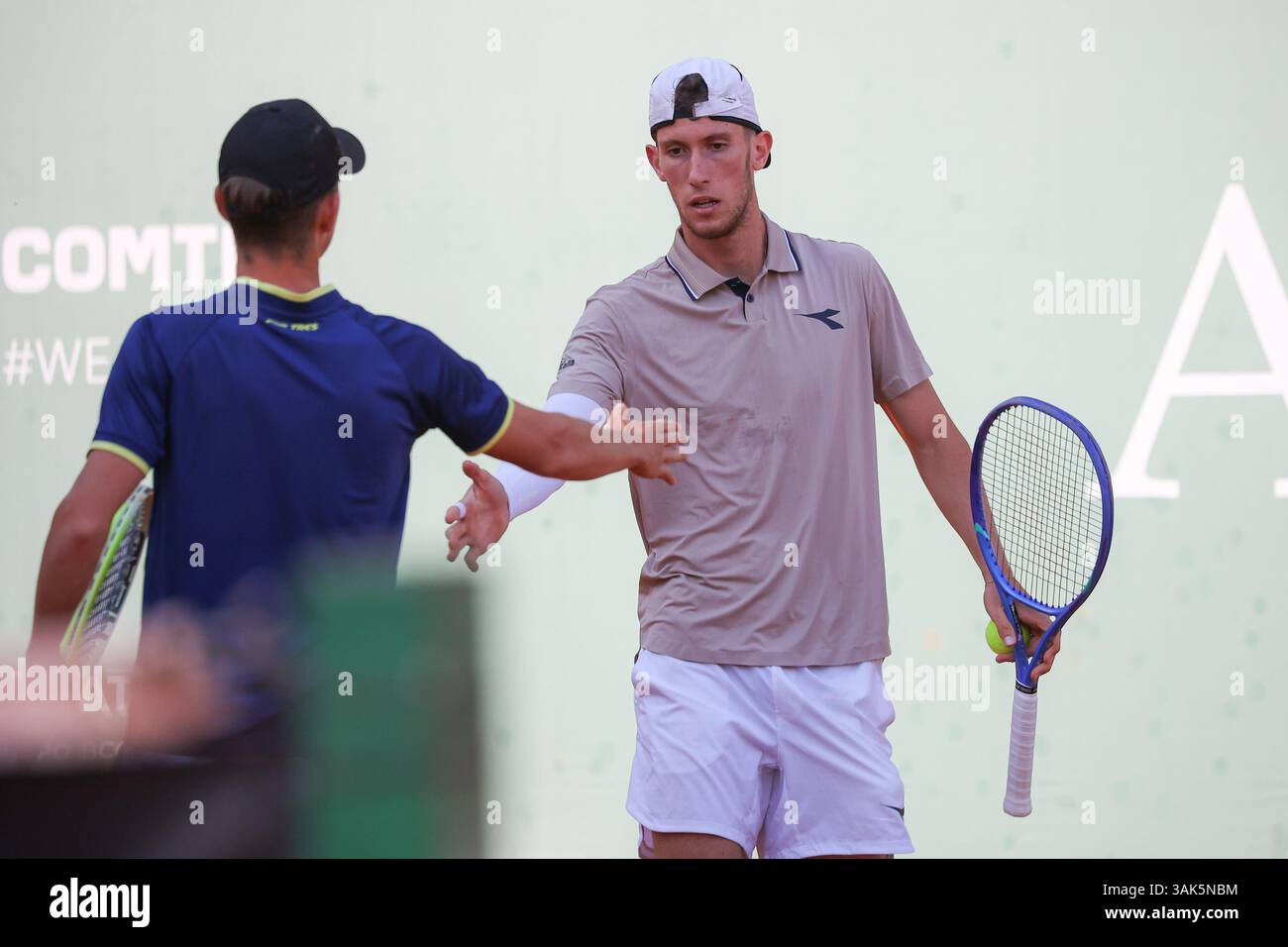 Monza, Italy. 12th Apr, 2025. Francesco Maestrelli and Dalibor Svr?ina ...