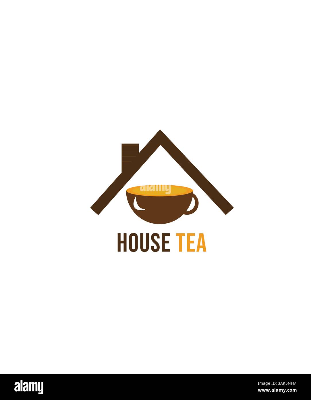 House tea logo, Home line design and a cup of tea, Tea shop logo design ...