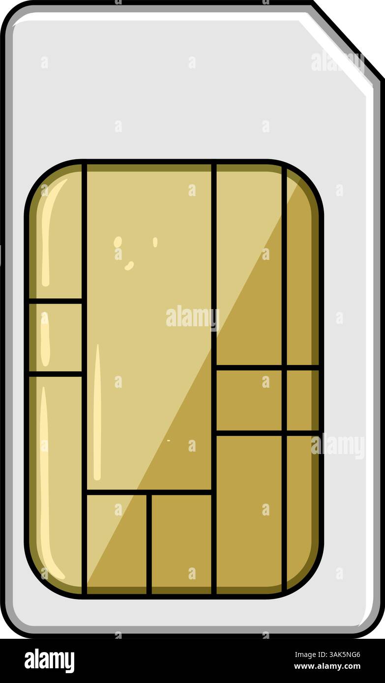coverage sim card cartoon vector illustration Stock Vector Image & Art ...
