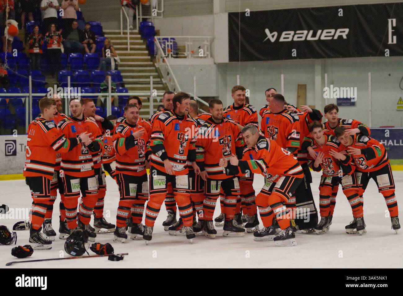 Sheffield, England, 12 April 2025. Presentation of the cup and medals ...