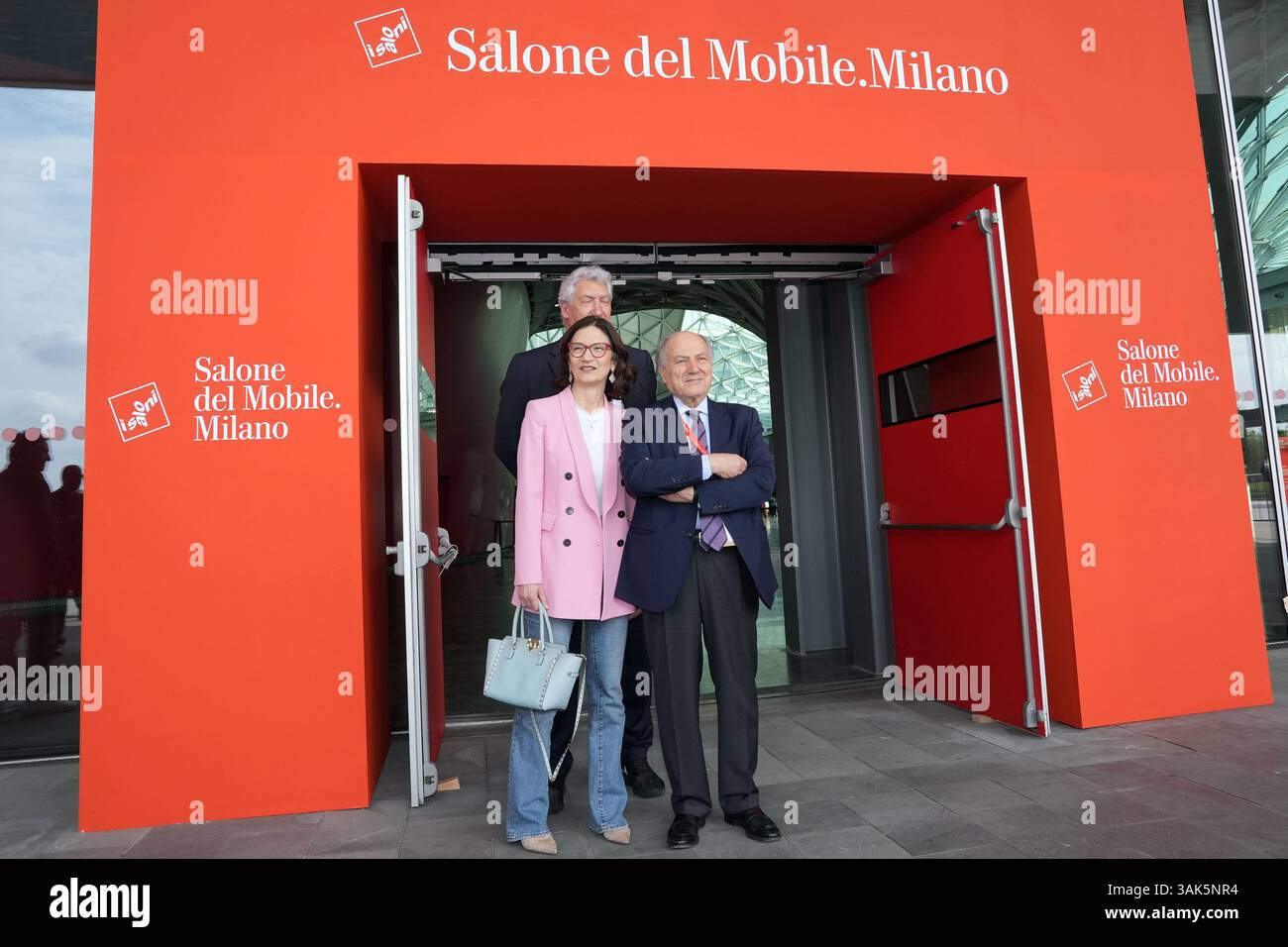 Mariagrazie Gelmini visits the Salone del Mobile 2025, Milano, 12 April ...