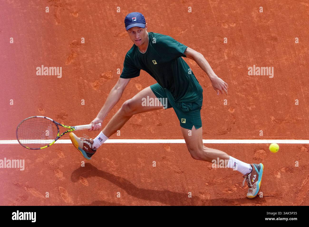 Barcelona, Spain. 12th Apr, 2025. Leo Borg of Sweden, Bjorn Borg's son ...