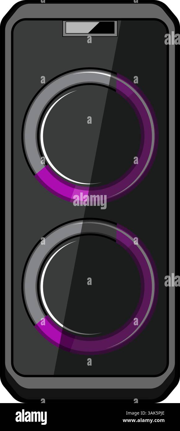 waveform speaker music cartoon vector illustration Stock Vector Image ...