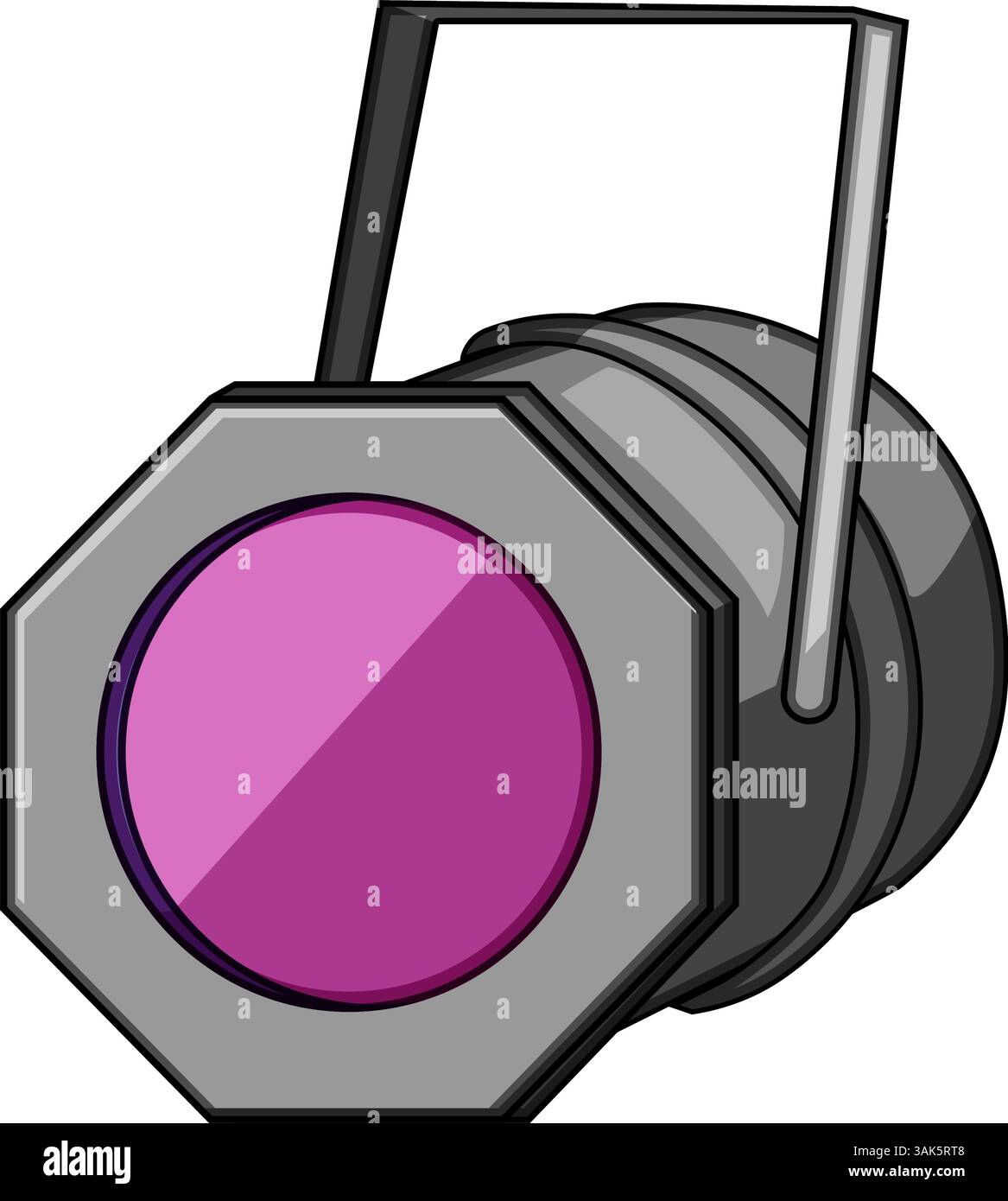 production spotlight stage cartoon vector illustration Stock Vector ...