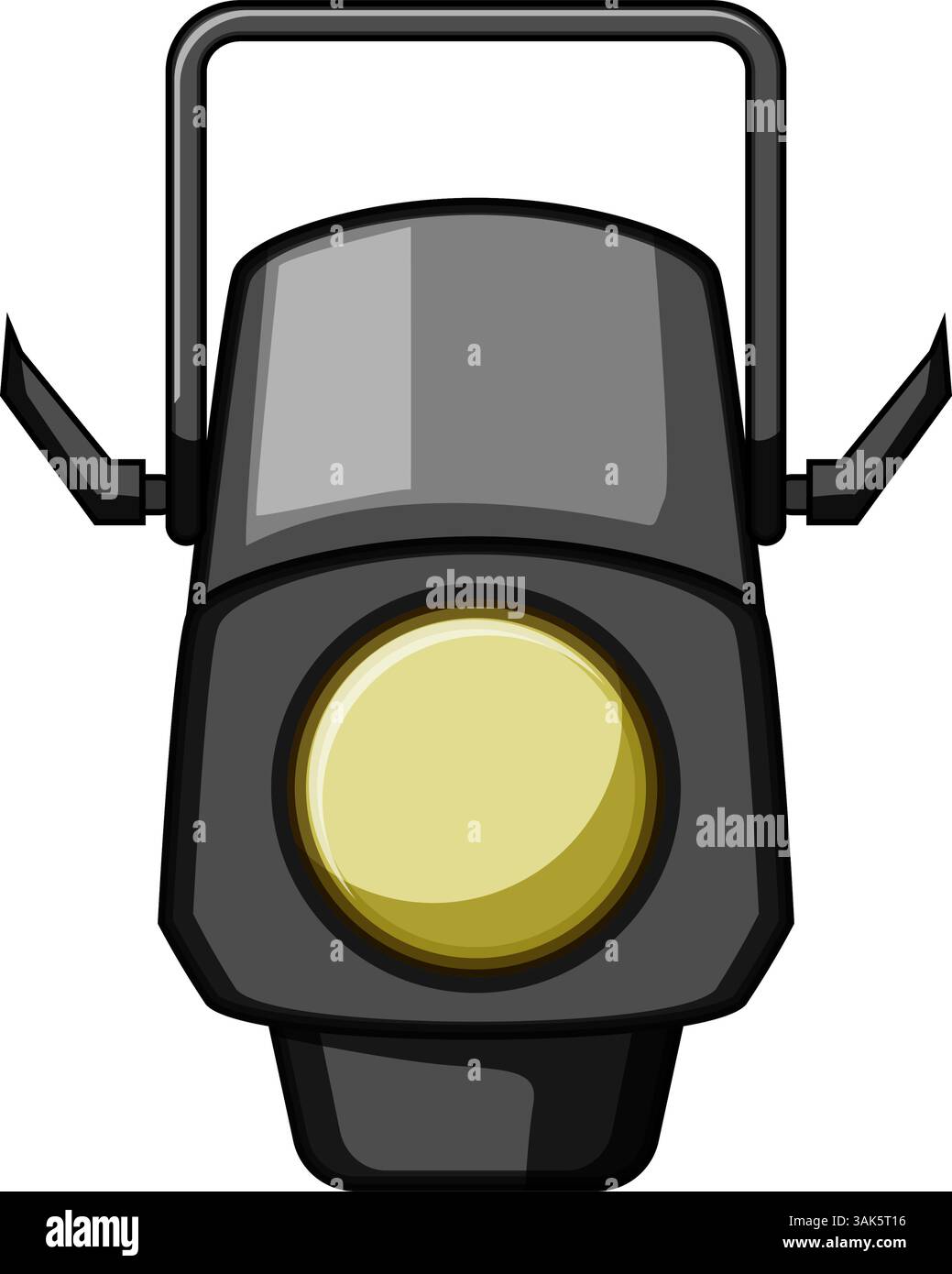 music spotlight stage cartoon vector illustration Stock Vector Image ...