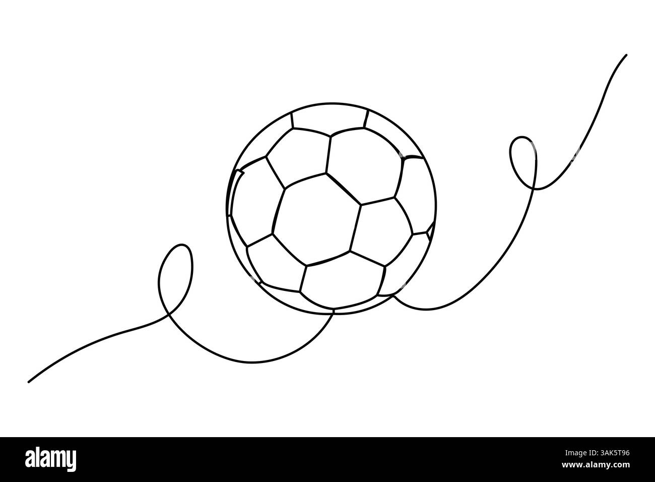 Football continuous one line art drawing of concept doodle style ...