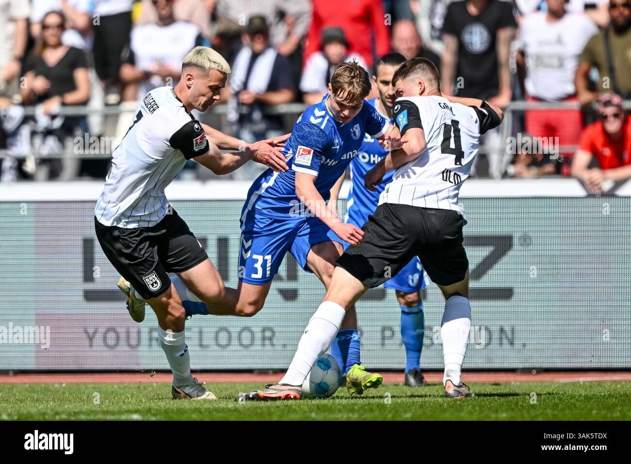 Ulm, Germany. 12th Apr, 2025. Soccer: Bundesliga 2, SSV Ulm 1846 - 1 ...