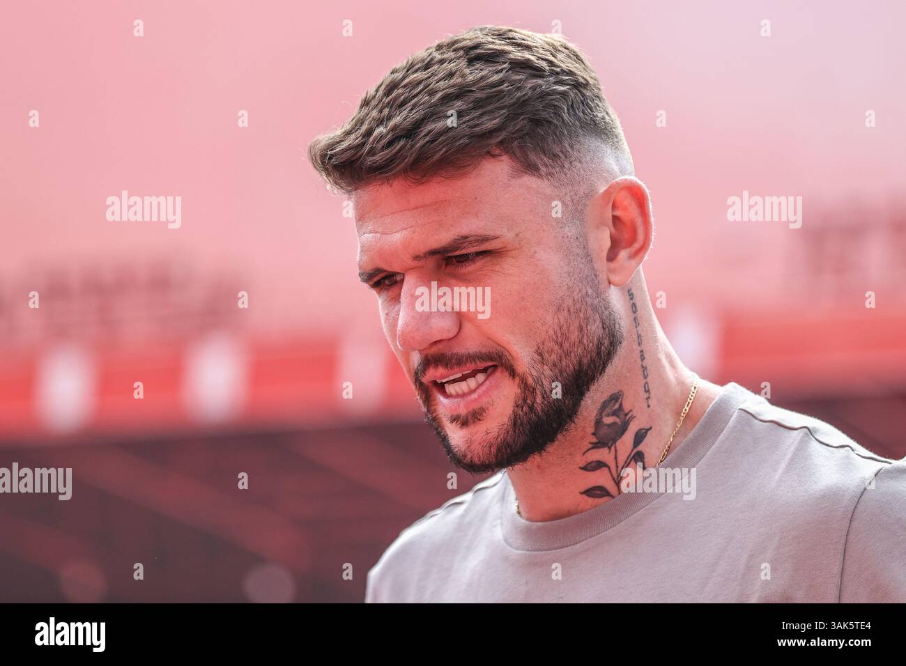 Nottingham, UK. 12th Apr, 2025. Morato of Nottingham Forest arrives ...