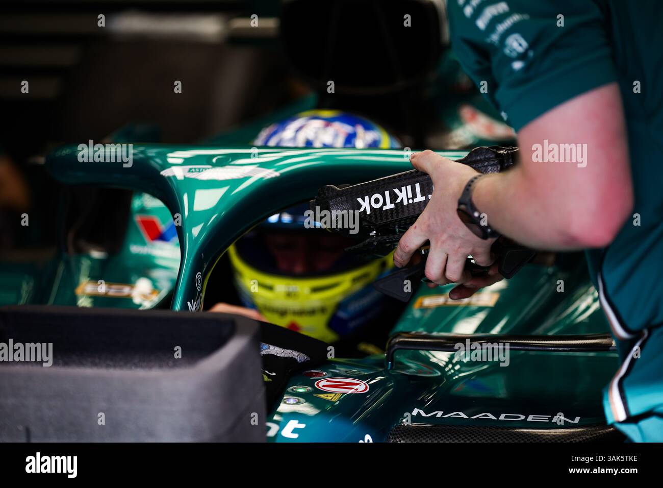 Aston Martin F1 Team, steering wheel, volant, detail during the Formula ...