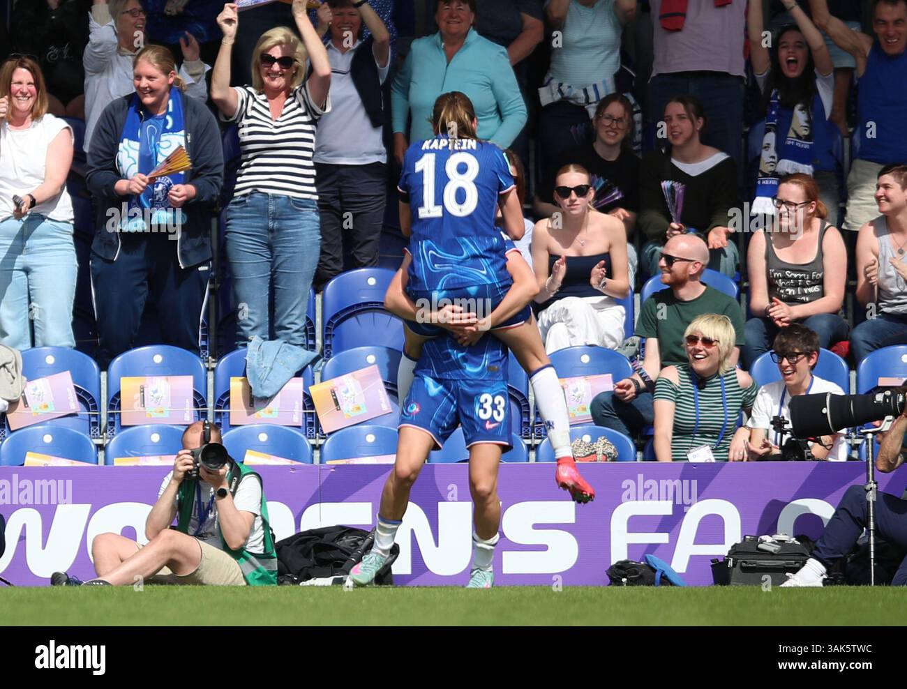 Chelsea's Aggie Beever-Jones celebrates scoring their side's second ...